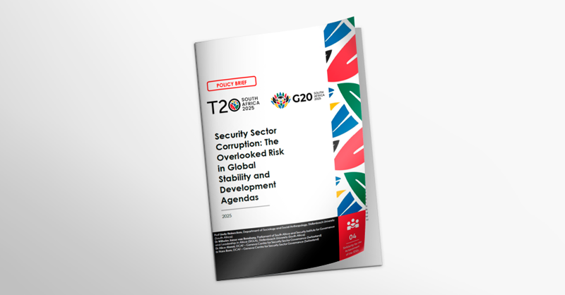 Security sector corruption: The overlooked risk in global stability and ...
